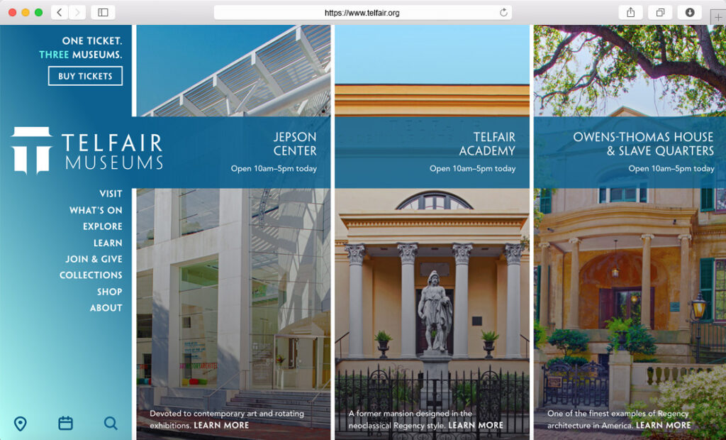 The Telfair Museums Website Design Case Study : : : Cuberis